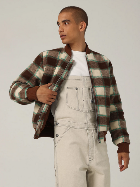 Lee - Wool Bomber Jacket - Light Umber – Burning Hearts Apparel